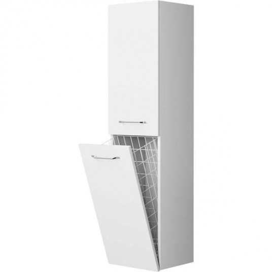 Dulap baie cu cos de rufe suspendat Woodart Vigo 40 x 35 x 160 cm alb.