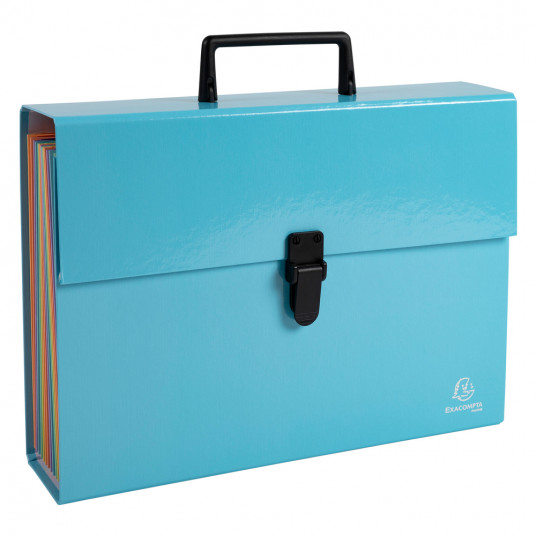 Mapa tip proiect Exacompta Aquarel carton A4 albastru pastel