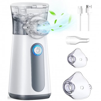 Aparat aerosoli Rqiurpn, Nebulizator Ultrasonic, Portabil, Ultra Silentios, Masca Adulti si ...