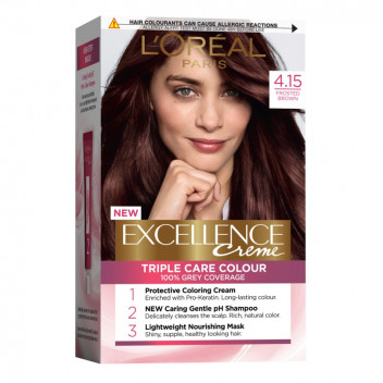 Vopsea de par permanenta cu amoniac LOreal Paris Excellence Creme 4.15 ...