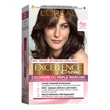 Vopsea de par permanenta cu amoniac LOreal Paris Excellence Creme 4 ...