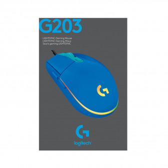 Mouse gaming Logitech G102 Lightsync, Albastru