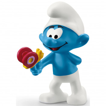 Figurina Schleich, The Smurfs, Strumf cu fluture