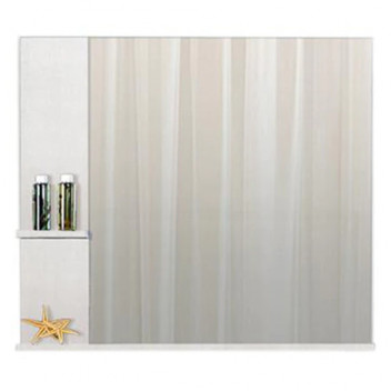 Oglinda baie Dezit ARG 80DZ0013, cu etajera, 770x718x116mm, Bej perlat