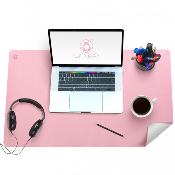 Mousepad gaming Flexi XXL, din piele PU, cu doua fete, pentru protectie ...