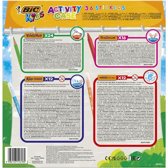 Cutie creatie pentru copii, BIC Kids Activity Case - 24 de Creioane de ...