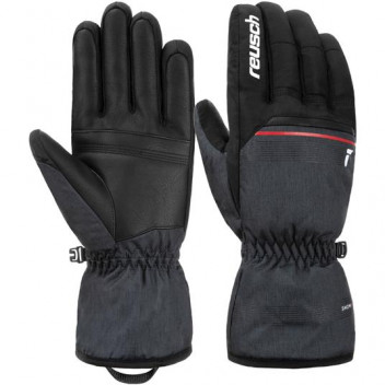 Manusi ski Reusch Snow King, negru/rosu, marime 10-XL