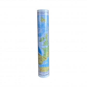 Harta fizica si politica a Europei/Harta de contur (verso), 500x350 mm ...