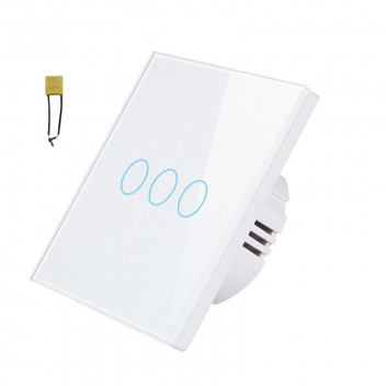 Intrerupator inteligent TLXT, touch, LED, sticla securizata, control ...