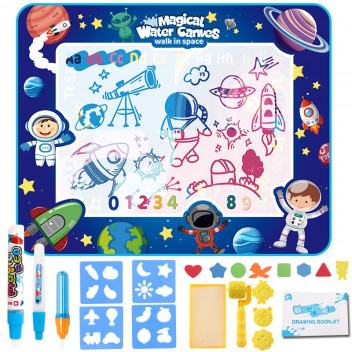 Plansa de desen pentru copii, Plastic, 100x80 cm, 3 ani+, Multicolor