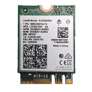 Placa de retea, Intel, Dual Band Wireless-AX200NGW WLAN/Wi-Fi 6 M.2 ...