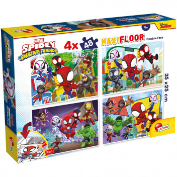 Puzzle de colorat Lisciani - Spidey and his amazing friends, 4 in 1 ...