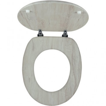 Capac WC Ferro, MDF, 44.7x38cm, decor stejar catifelat