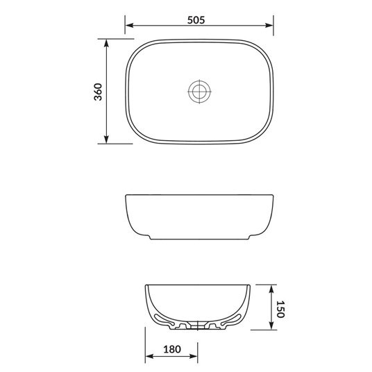 Lavoar (chiuveta baie) rectangular Cersanit MODUO 50 K116-050, pentru ...