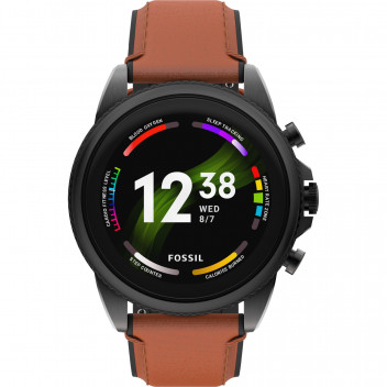 Ceas smartwatch Fossil Gen6 FTW4062, Brown Leather