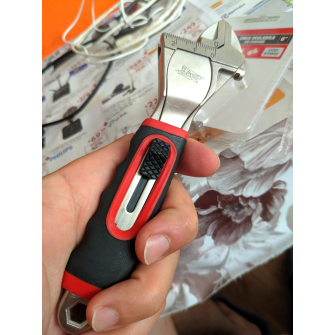 Cheie reglabila, 150 mm, falca mobila rotativa, maner doua componente, MTX