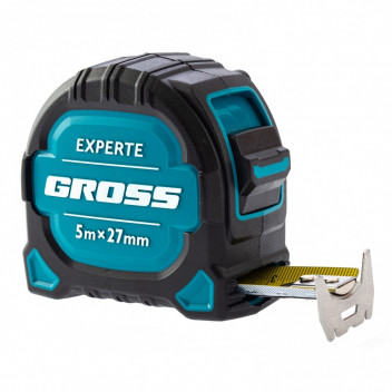 Ruleta de masurare, 5 m x 27 mm, magnet, marcaje pe doua fete, GROSS