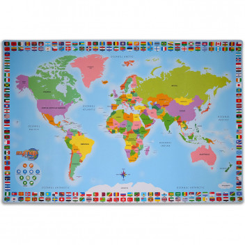 Harta interactiva a lumii Momki, cu creion interactiv, bilingv, romana ...