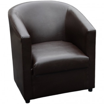 Fotoliu Nefmob Fretta 60x60x70 cm, culoare Wenge, piele ecologica