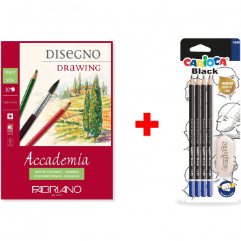 Pachet Special: Bloc desen Fabriano Accademia Disegno, A5, 200gr ...