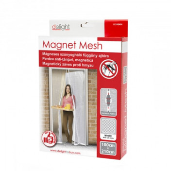 Plasa anti-tantari pentru usa Delight 11398WH, inchidere magnetica ...
