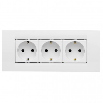 Va prezentam Gewiss 6M Triple Socket 16A Plastic Alb.