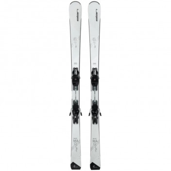 Schiuri Elan Snow White LS, cu legaturi model 9, femei, 152cm, alb