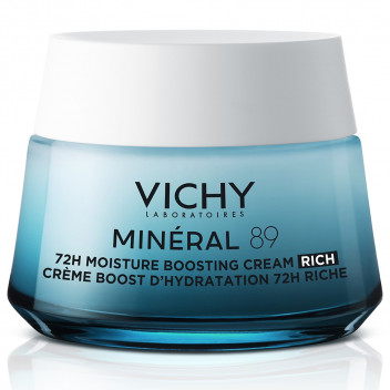 Crema intens hidratanta 72H, Vichy Mineral 89 cu acid hialuronic și ...