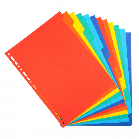 Separatoare Exacompta, Carton reciclat 220 g/mp, Eticheta Blue Angel ...