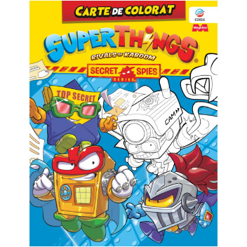 Superthings. Secret spies carte de colorat + 3 figurine