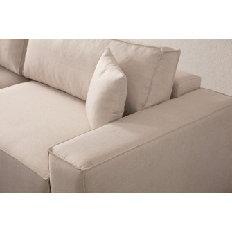 Canapea extensibila de colt Pırlo Colt stanga - Ecru