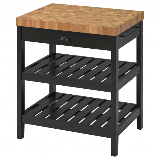 VADHOLMA Insula bucatarie, negru, stj. Cumpara de aici - IKEA Moldova