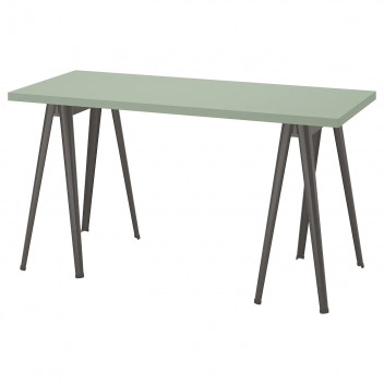 LAGKAPTEN / NARSPEL Birou, verde deschis/gri inchis, 140x60 cm - IKEA ...