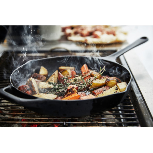 GRILLSKAR Gratar pe carbuni+insula bucatarie, inox/exterior, 125x61 cm