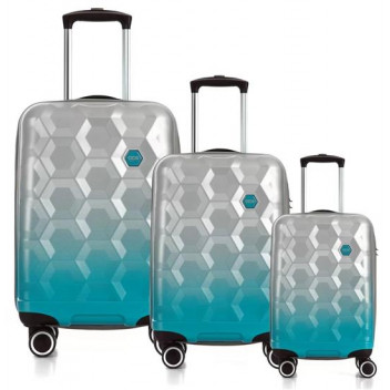 Set de valize CCS 5226 Set Grey-Blue