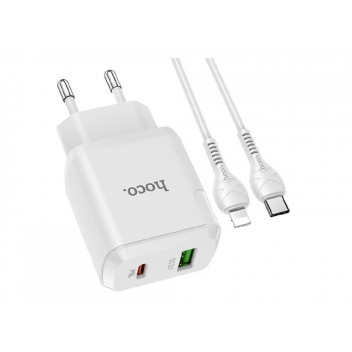 N5 Favor dual port PD20W+QC3.0 charger set(TypeC TO Type-C)(EU) White