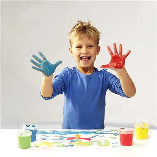 0305S Vopsea pentru pictura cu degetele-- PRIMELE MELE DESENE (4 culori ...