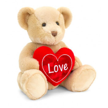 SV2133 Jucarie de plus Ursulet Chester brun cu inima 40 cm